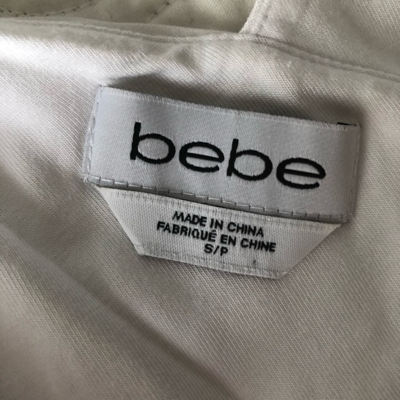 bebe | Dresses | White Bebe Sheer Sleeve Cocktail Dress | Poshmark